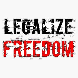 Amazon.com - Legalize Freedom 3 Bumper Sticker Vinyl Decal 5"