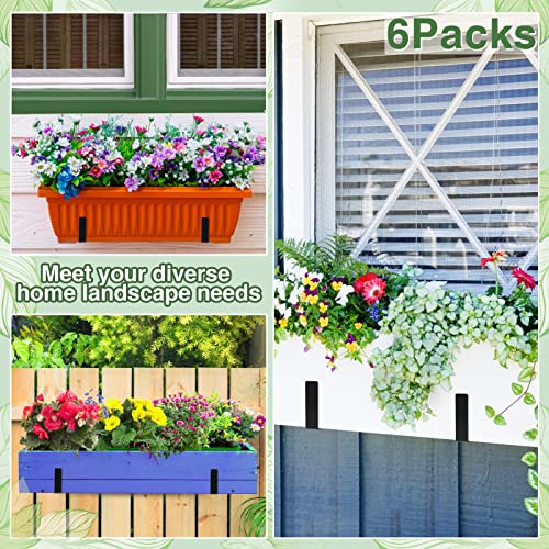 ANPHSIN 6 Pack Adjustable Window Planter Box Brackets, Flower Window ...