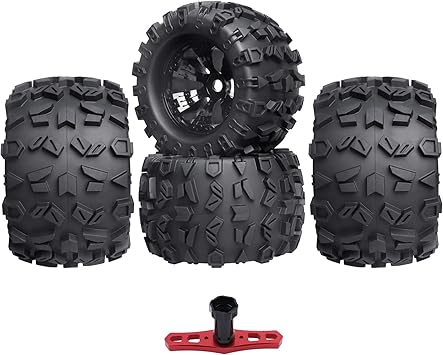 Amazon.com: GoHobby 3.8 RC Tires with 17mm Hex Wheels for Traxxas Maxx ...