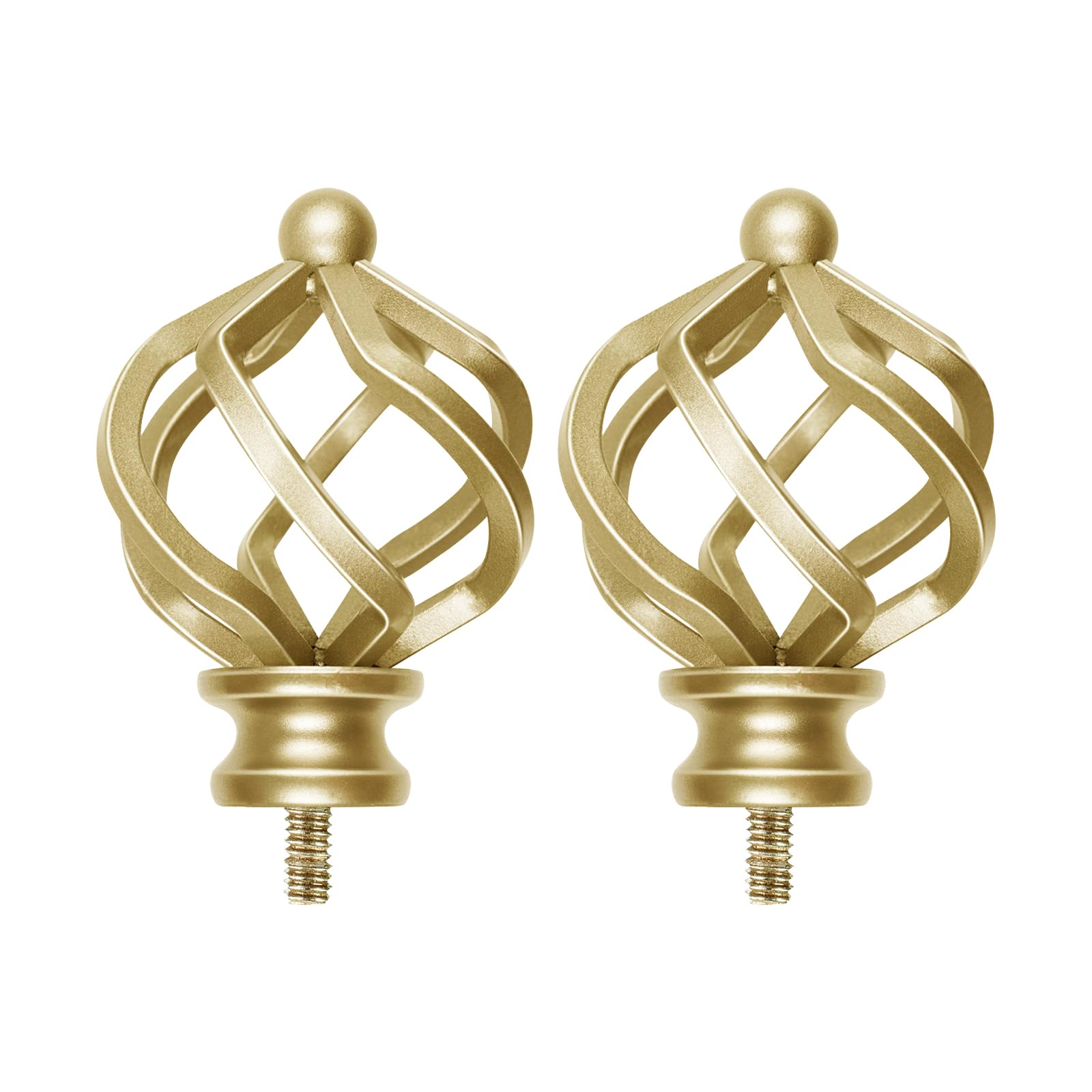 Amazon.com: KAMANINA Top-Bead Twisted Cage Replacement Finials for 3/4 ...