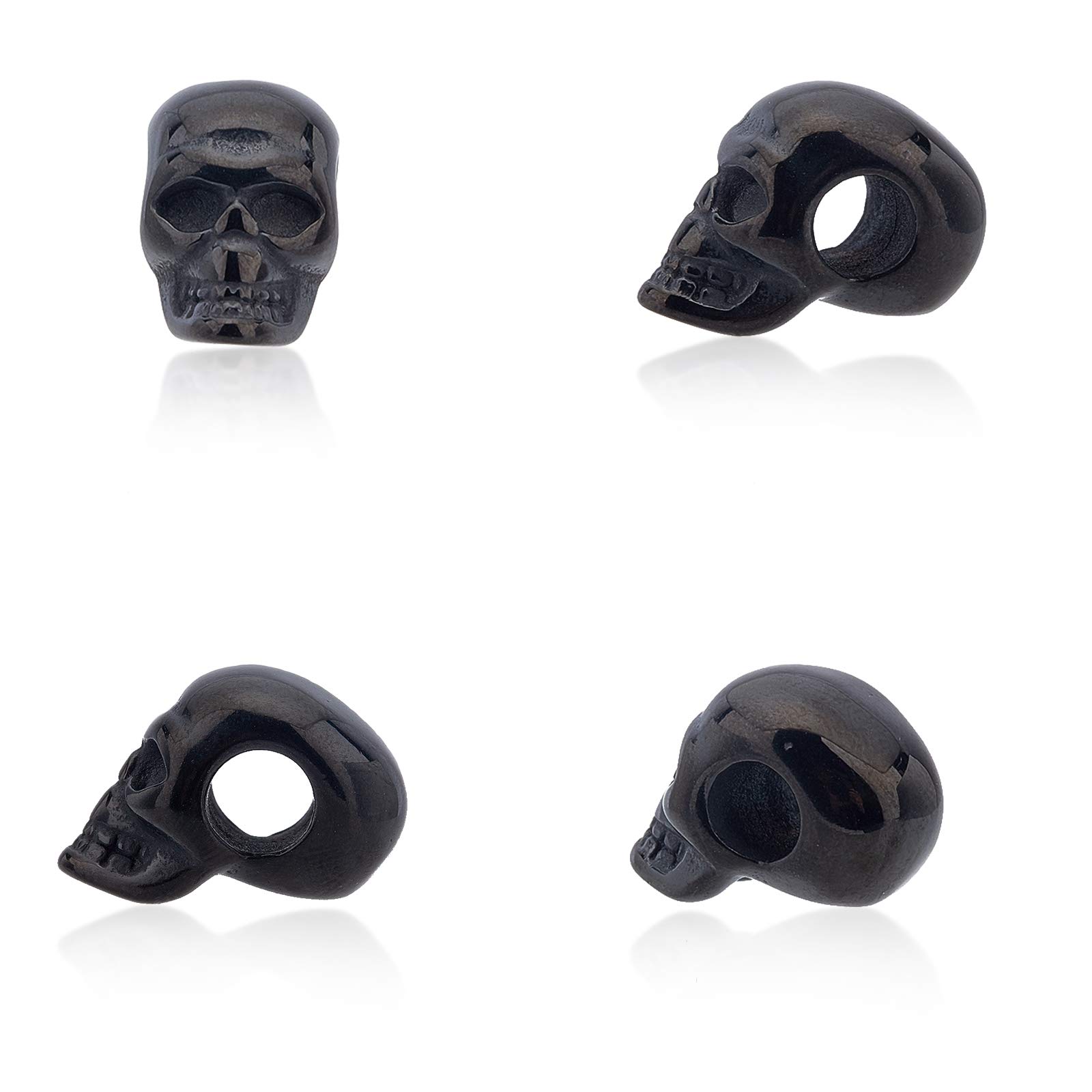 Amazon.com: UNICRAFTALE 6pcs 5mm Large Hole Skull Beads 304 Stainless ...