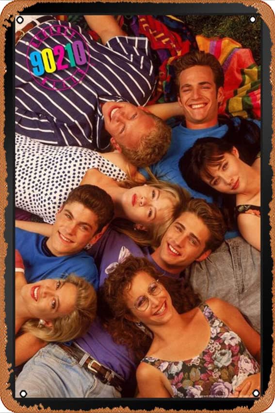 Amazon.com : Retro Tin Signs Beverly Hills 90210 Season 1 Complete Cast ...