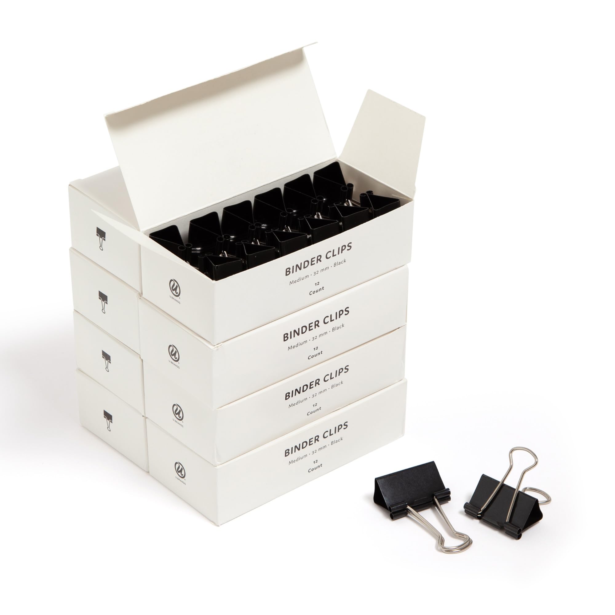 Snapklik.com : Binder Clips, Medium 1-1/4" Width, 1/2" Paper Holding ...