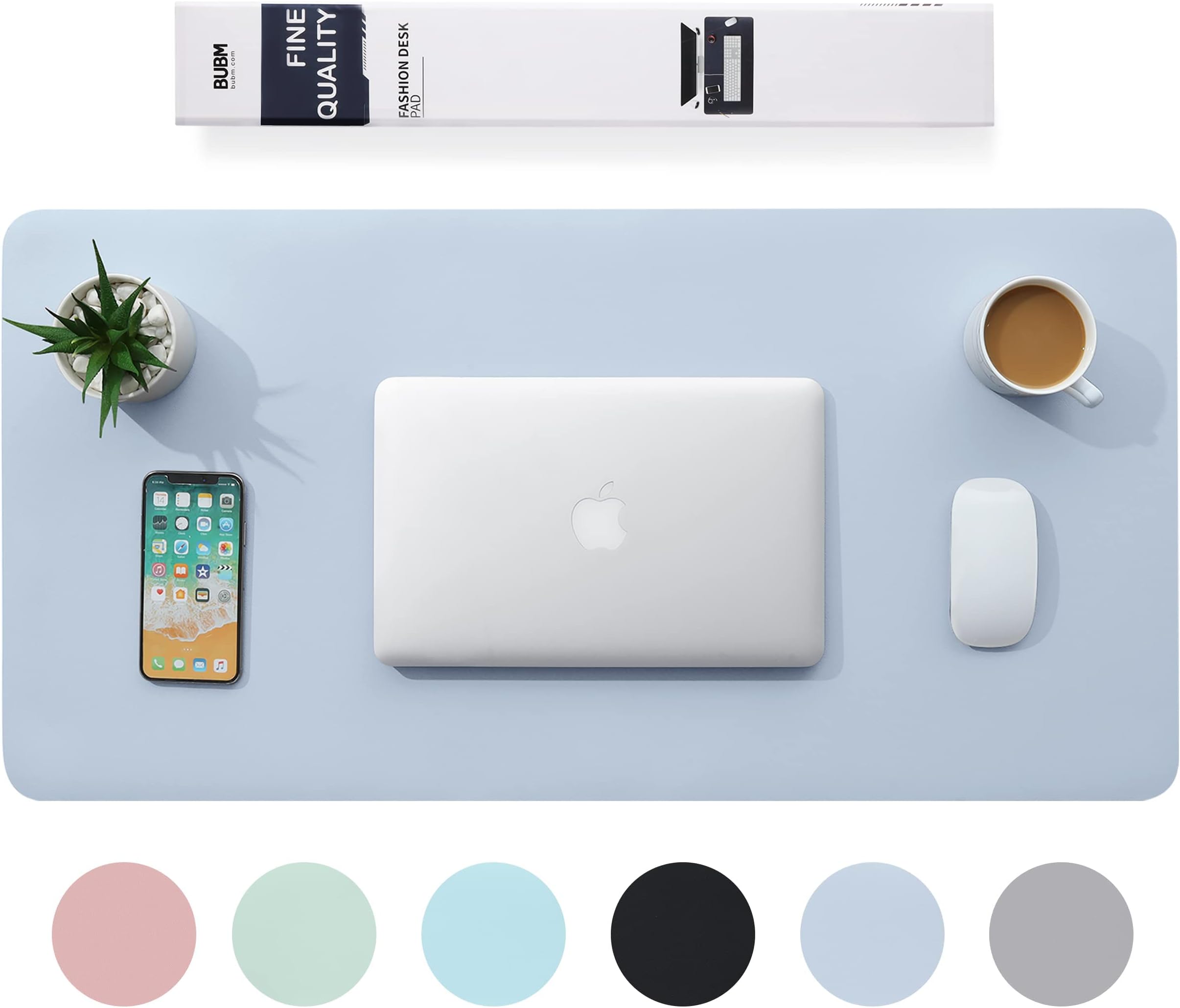 BUBM Desk Mat, Office Desk Pad,PU Leather Desk Blotter (80x40cm) Laptop ...