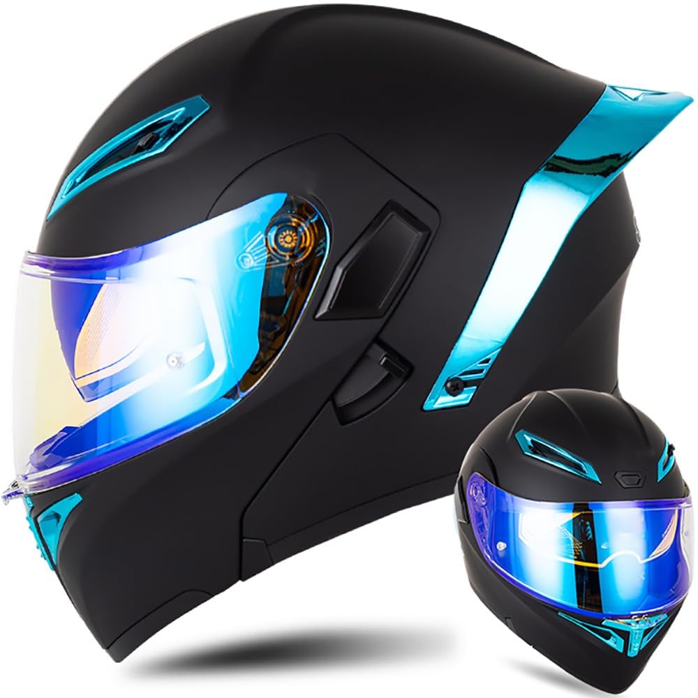 Flip Up Front Motorbike Helmet Bluetooth Slot Full Face Modular ...