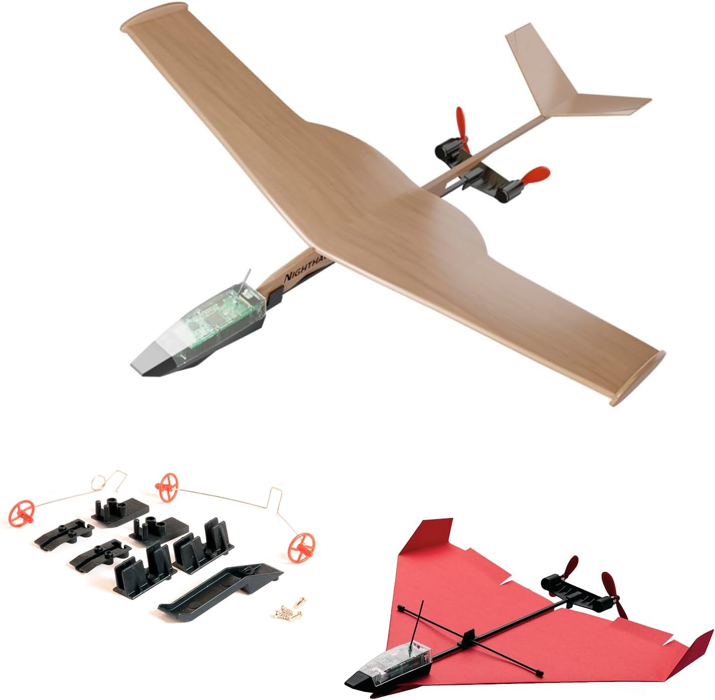 Amazon.com: POWERUP 4.0 Smartphone Controlled Balsa Wood Airplane Kit ...