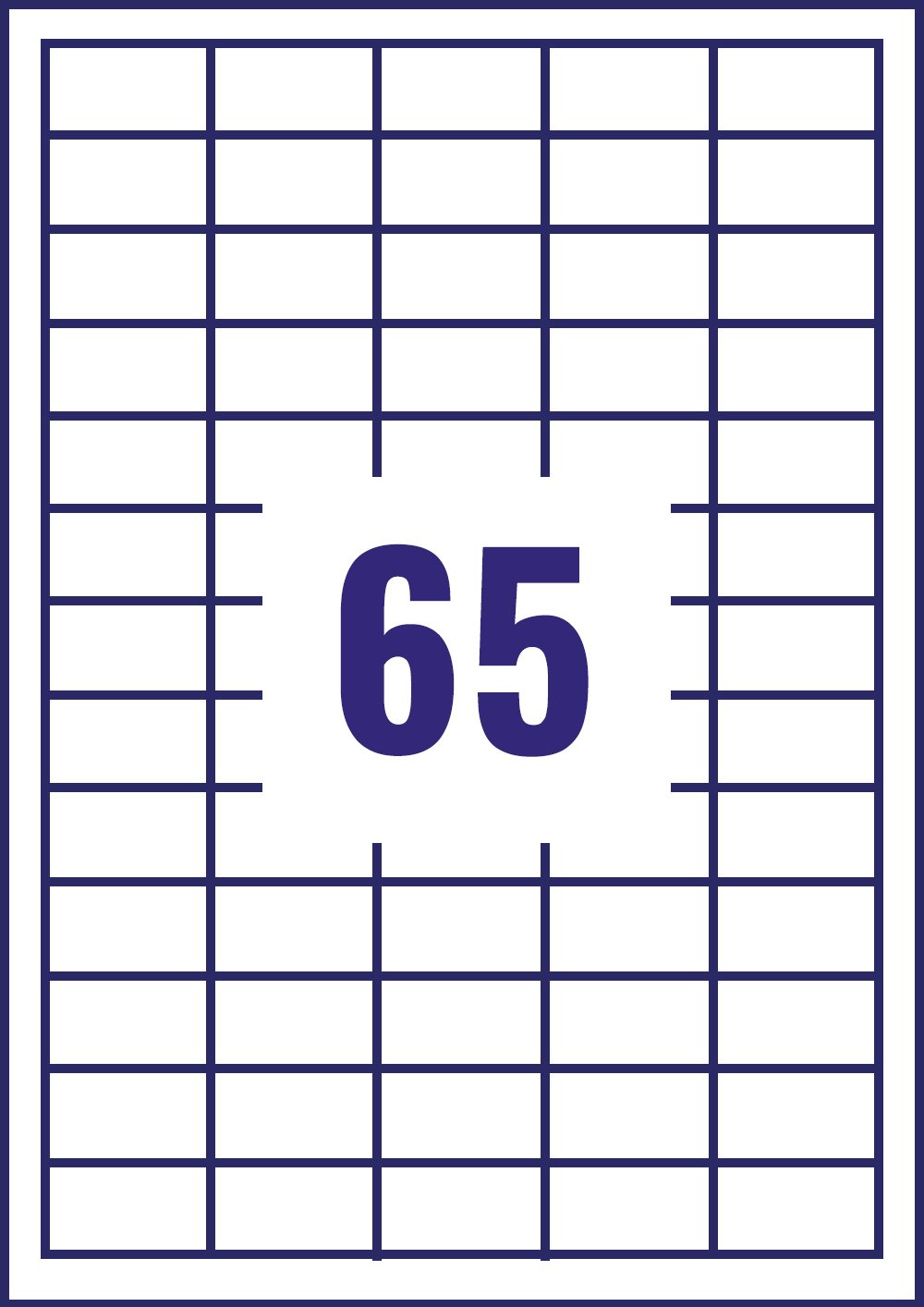 Multipurpose Labels Avery 3666 Self-Adhesive - 65 Labels Per A4 Sheet ...