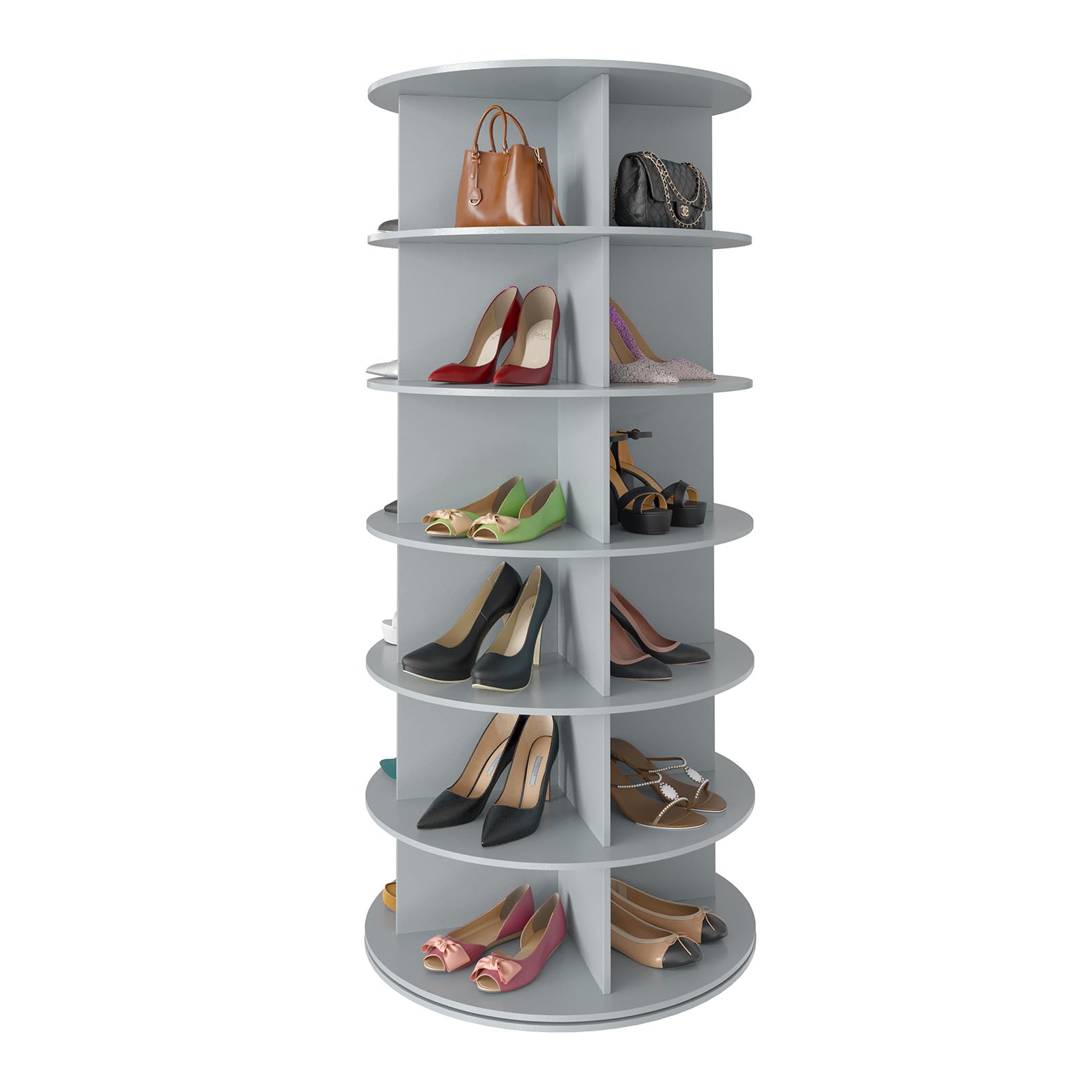 Amazon.com: SpaceAid 6 Tier Rotating Shoe Rack Tower, Spinning Shoe ...