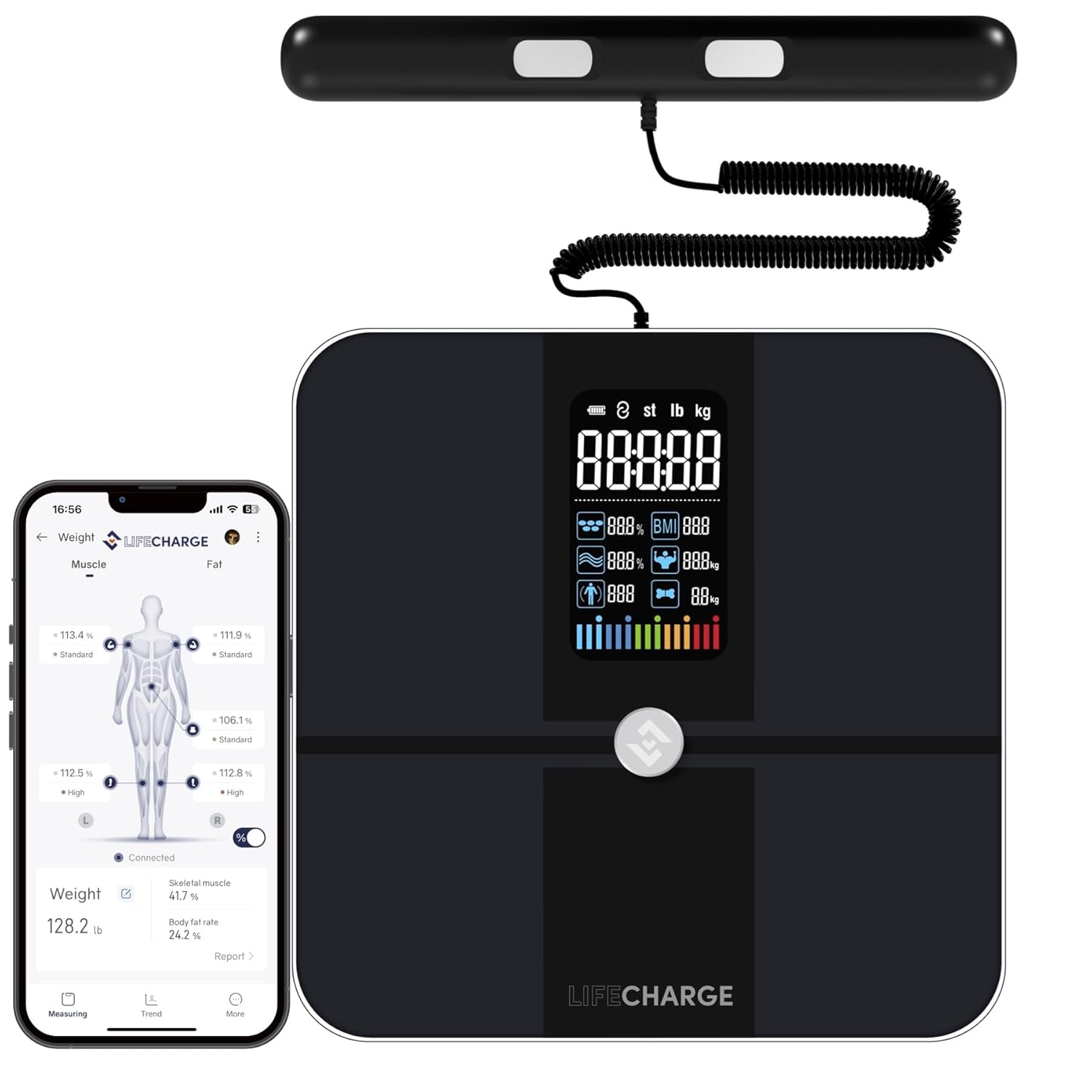 Amazon.com: LifeCHARGE 8 Electrode Smart Body Fat Scale 2 PRO Scales ...
