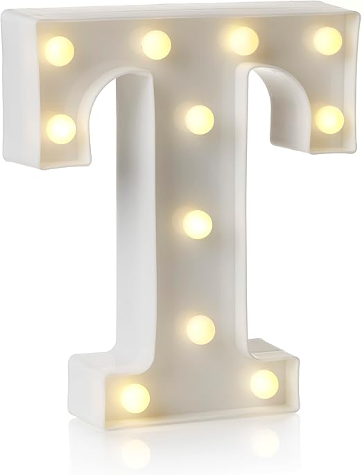 Auraglow LED Alphabet Letter & Number Light Sign Decorations, Lamp for ...