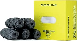 Amazon.com : Zeropolitan - Natural Bamboo Tooth Floss - Eco-Friendly Dental Floss Refill ...