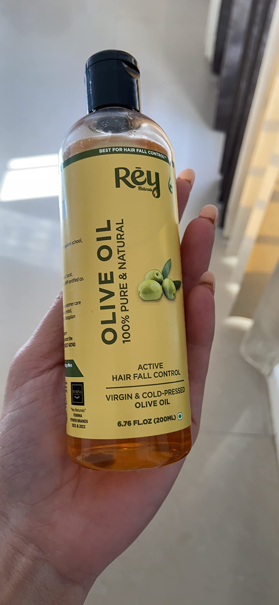 Buy Rey Naturals Extra Virgin Olive Oil for Hair - 100% Pure and ...