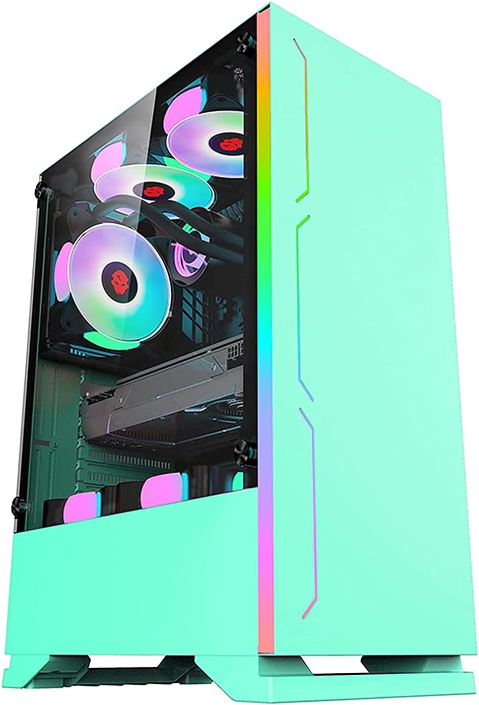 Amazon.com: BBNB Computer Cases,Mid-Tower PC Gaming Case ATX/M-ATX/ITX ...