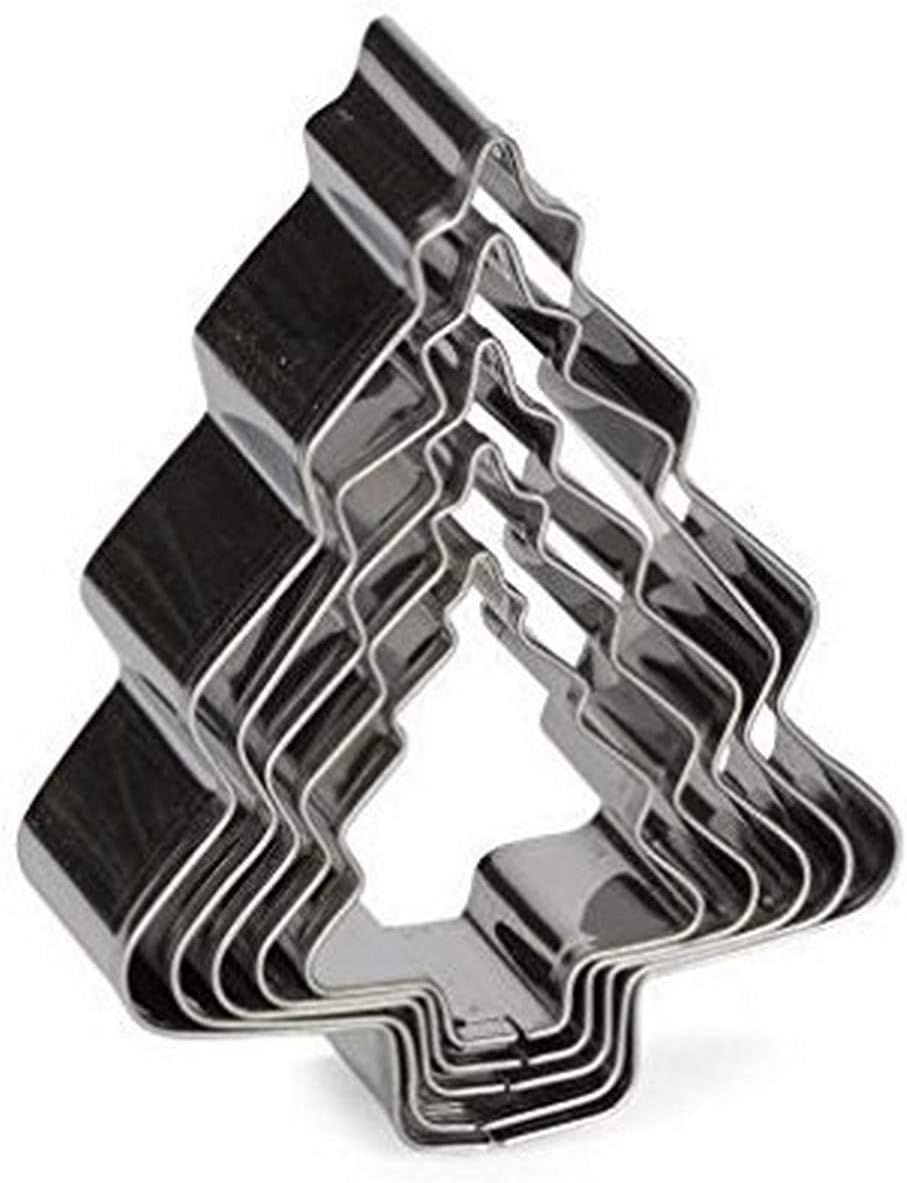 Amazon.com: Patisse Christmas Tree Cookie Cutter set made of stainless ...