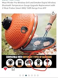 Amazon.com: Meat Minder Pro Wireless Grill Smoker Smart Thermometer Upgrade Replacement with ...