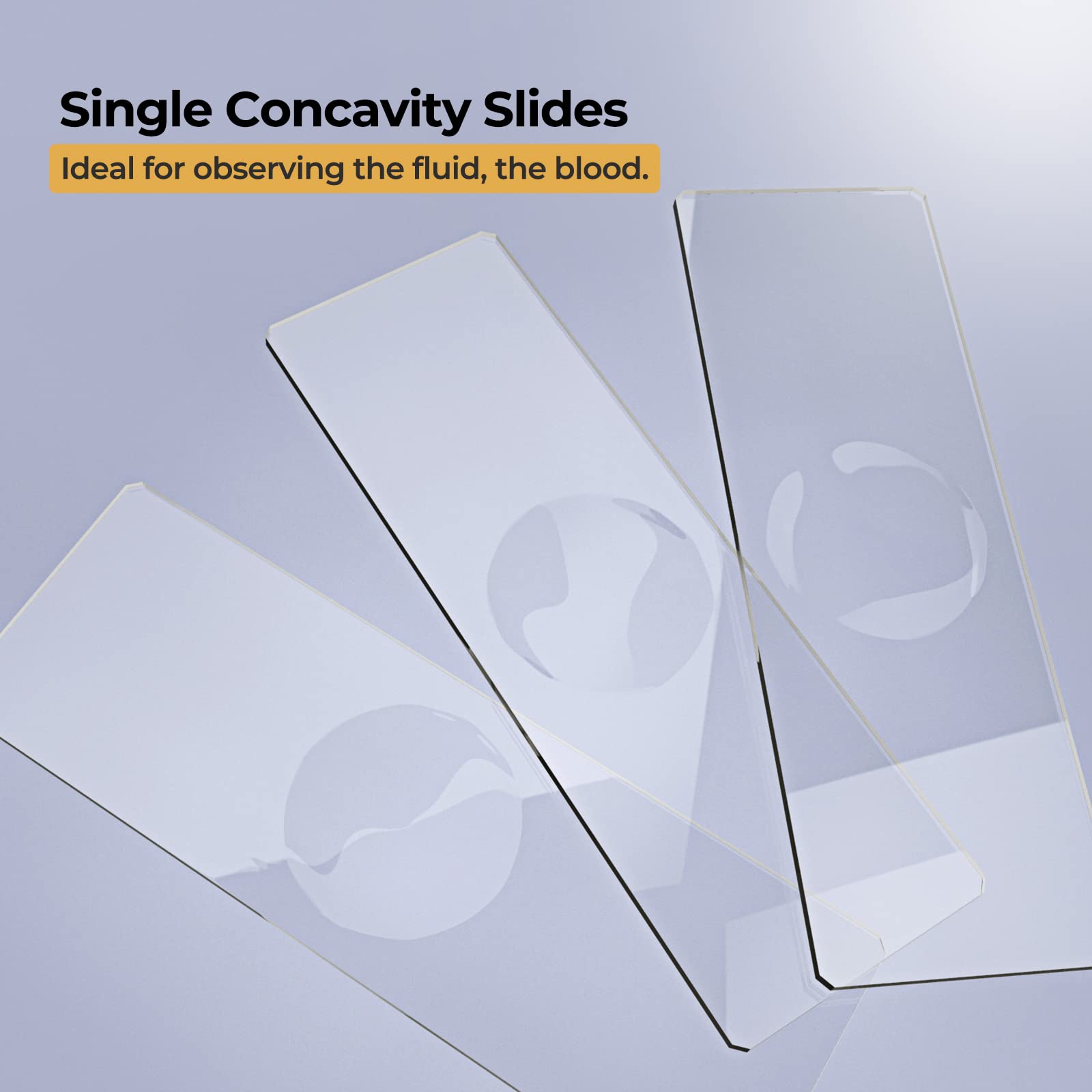 Snapklik.com : Single Depression Concave Microscope Slides Kit, 50 Pcs ...