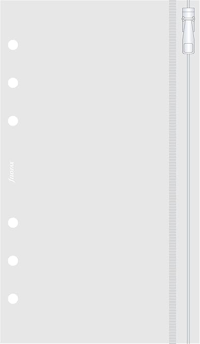 Filofax Personal Zip Lock Envelope,Transparent,95mm x 171mm : Amazon.co ...