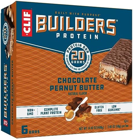 Amazon.com: CLIF BUILDERS Protein Bars - Chocolate Peanut Butter Flavor ...