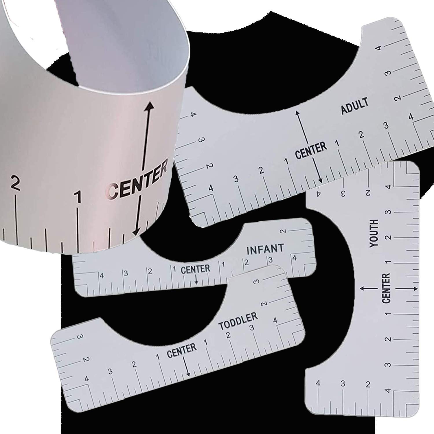 Buy Tshirt Ruler ，T Shirt Alignment Tool ，Acrylic T-Shirt Ruler Guide ...