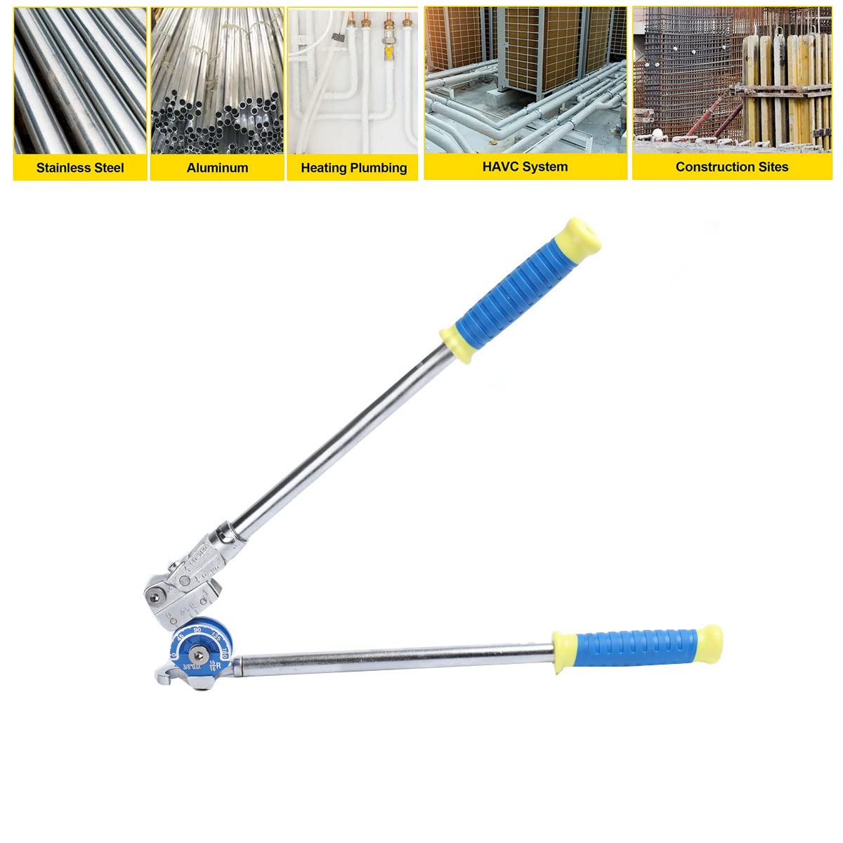 Snapklik.com : 3/8 OD Tube Bender Tool 180 Degree Heavy-Duty Manual ...