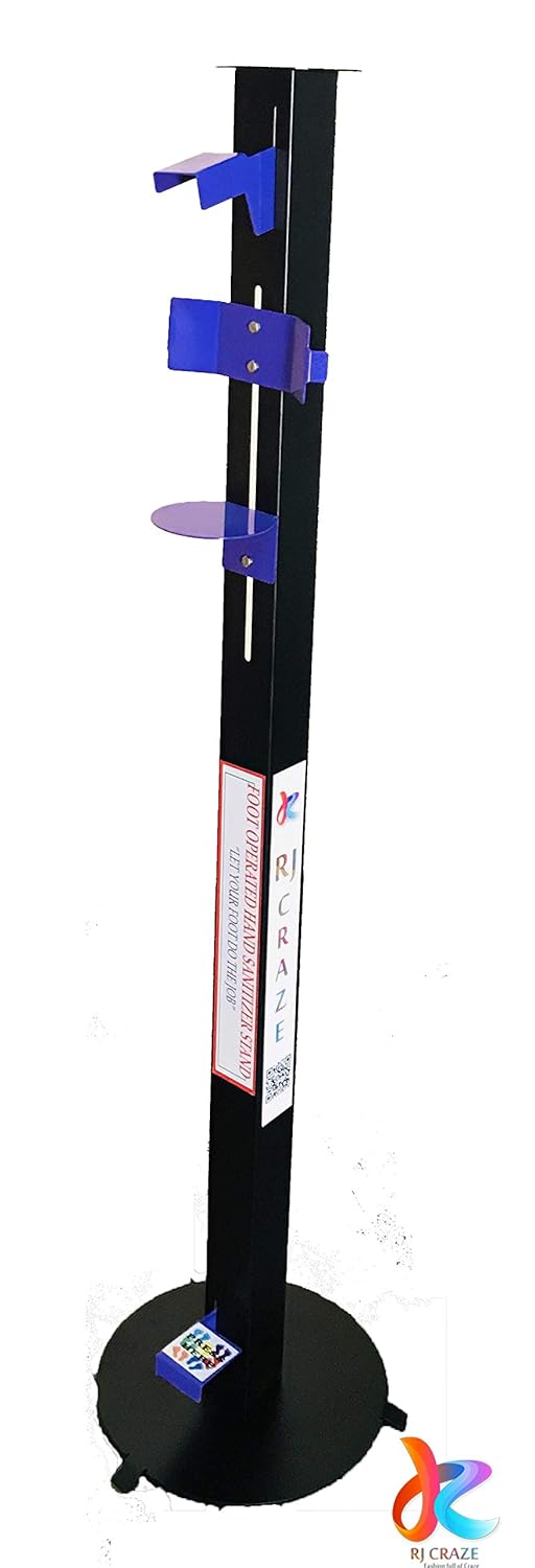 Mild Steel with Powder Coated, Laser Cutting, Sanitizer Dispenser Stand ...