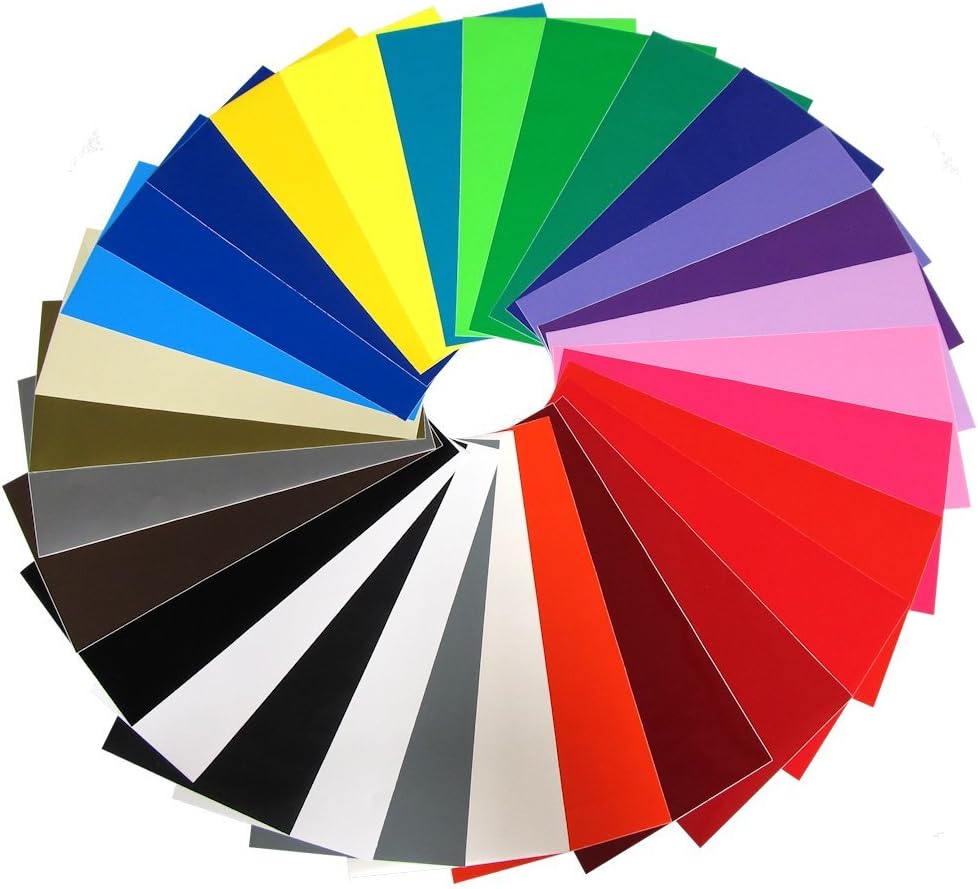 Amazon.com: Craft E Vinyl - 12" x 24" - 40 Sheets Assorted Matte Colors ...