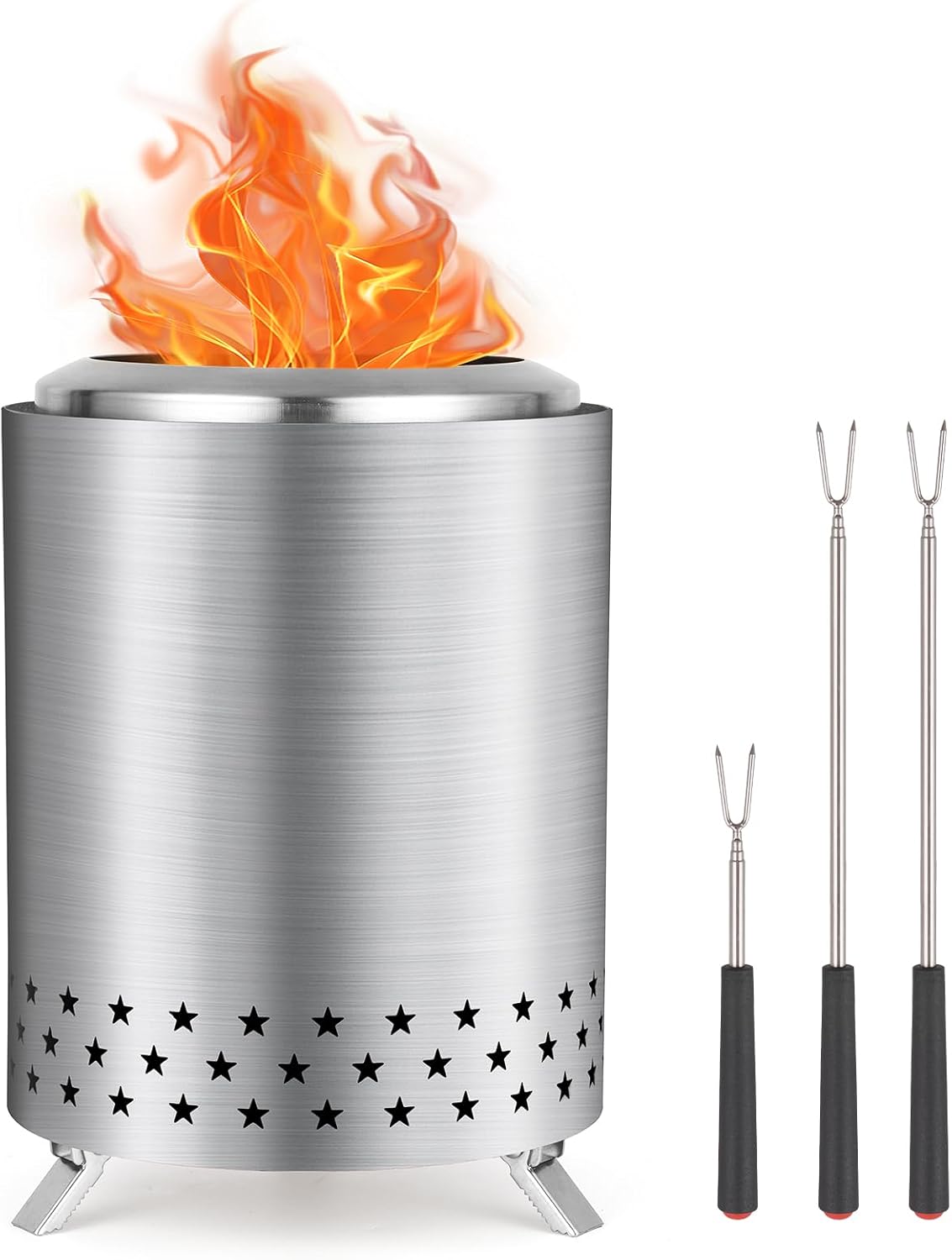 Amazon.com : Kiriner Tabletop Fire Pit with Stand,6.8in Low Smoke ...