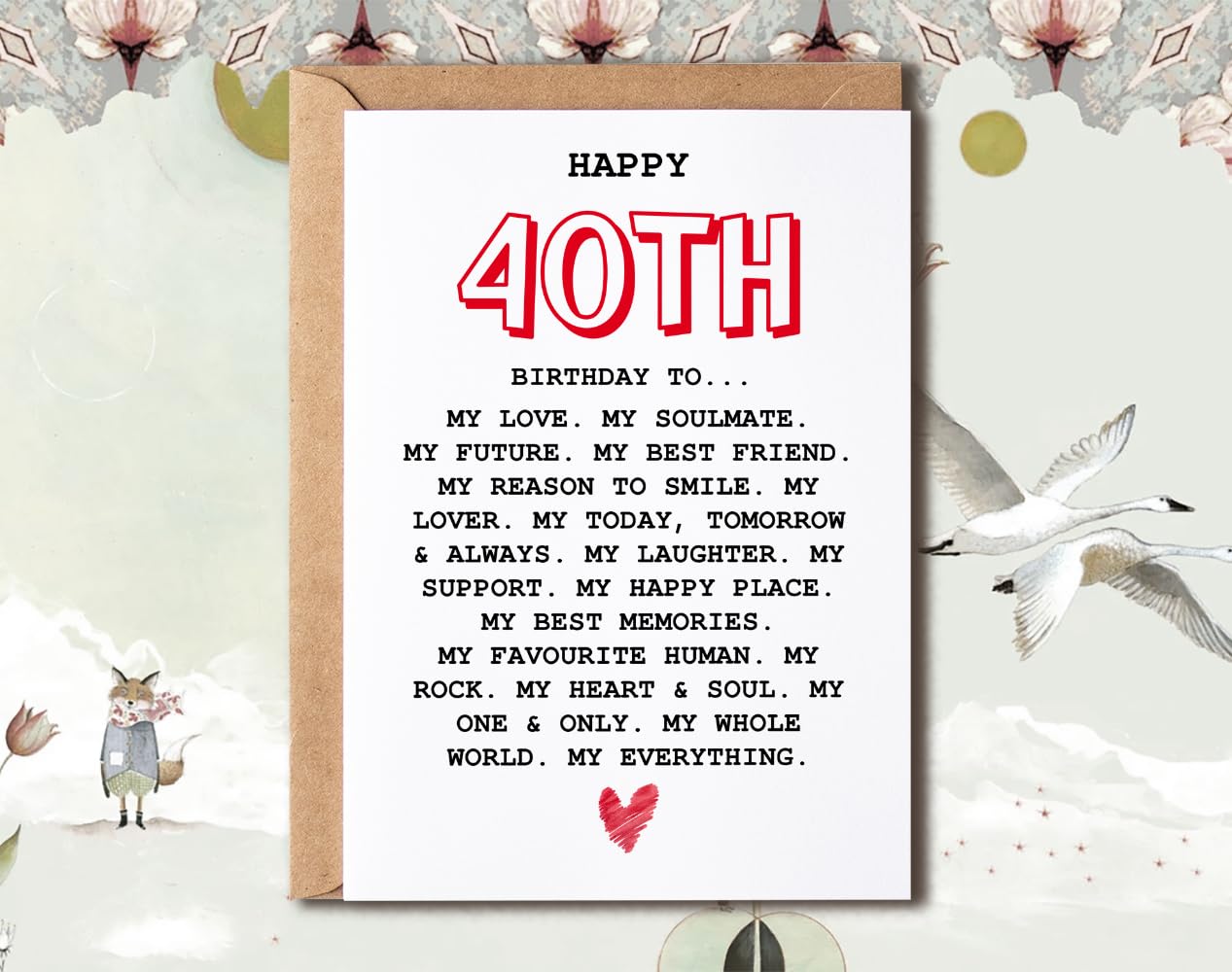 Happy 40th Birthday Poem Don't Waste Your Time On Regret, 40th