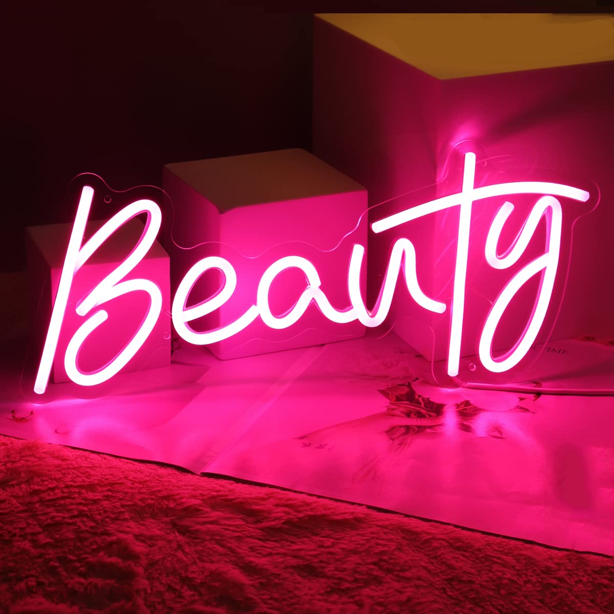 Britrio LED Beauty Neon Sign Light Pink Nails Spa Salon Studio LED Wall ...