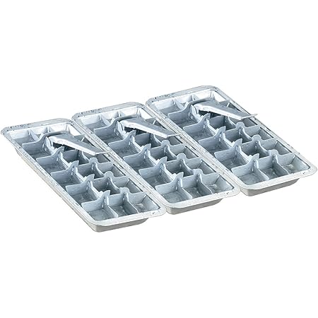 Amazon.com: Retro Aluminum Ice Cube Tray (Set of 2): Ice Cube Metal ...