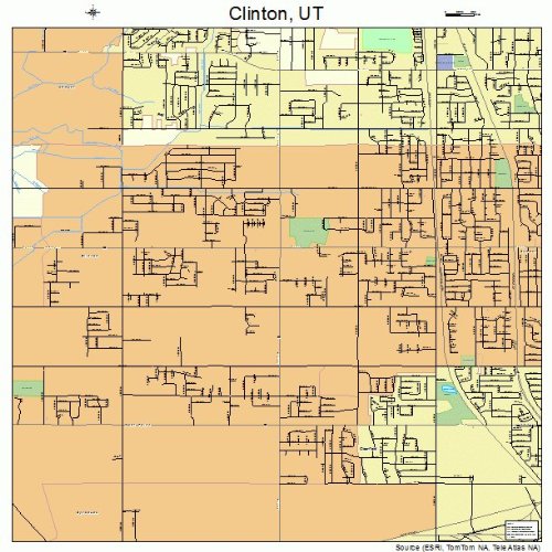 Large Street & Road Map of Clinton, Utah UT - Printed poster size wall ...