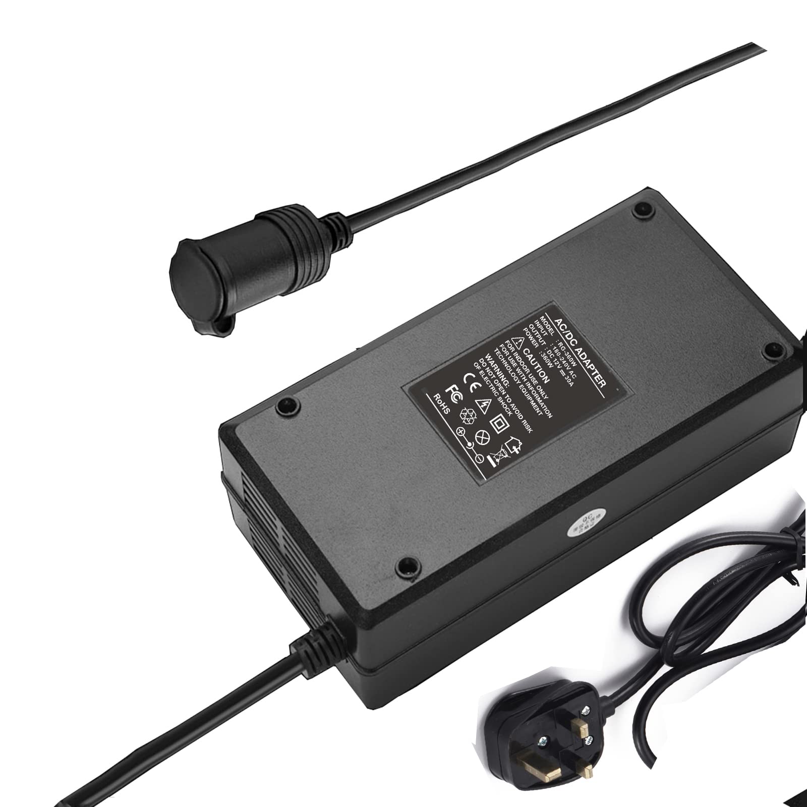 AC to DC Converter 240V to 12V Transformer 30A 360W Big Power Adapter ...