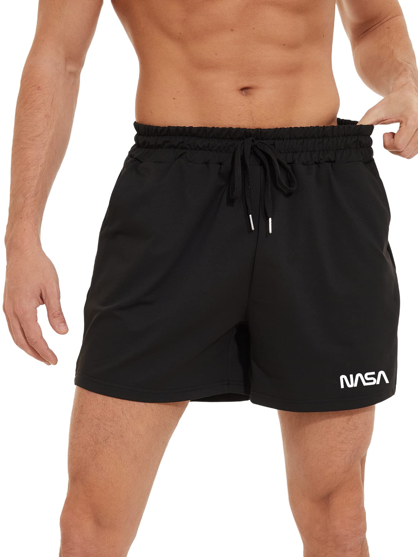 GORGLITTER Men's Graphic Cool Shorts Drawstring Waist Workout Short ...