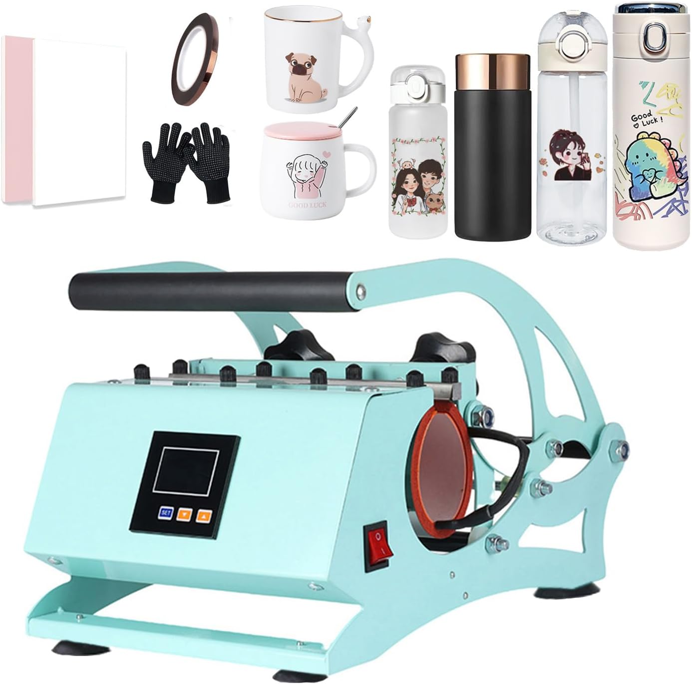 Amazon.com: SDKEHUI 9-30 oz Mug Heat Press, Tumbler Press, DIY ...