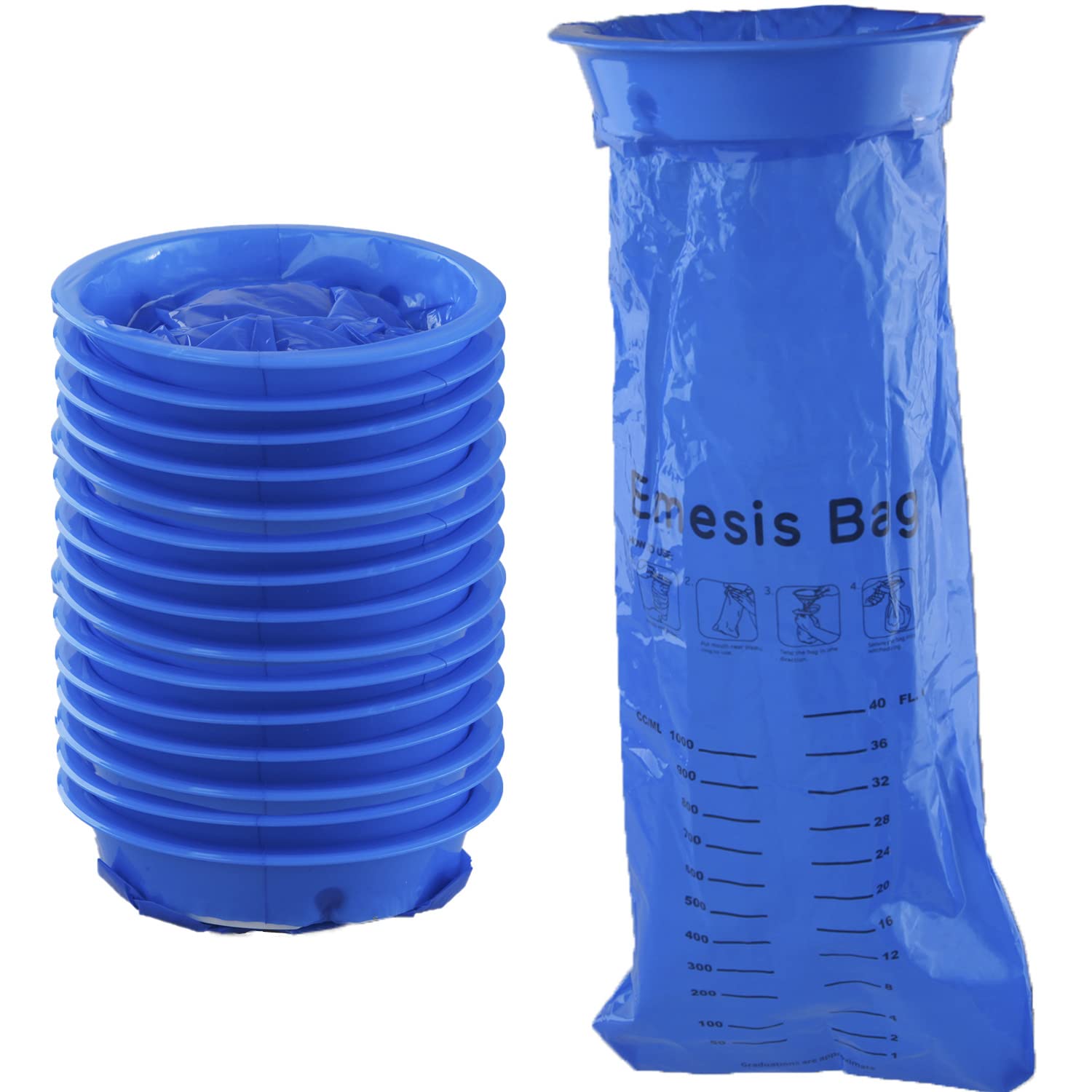 Amazon.com: C CRYSTAL LEMON Vomit Bags Disposable – Premium 1000ml Barf ...