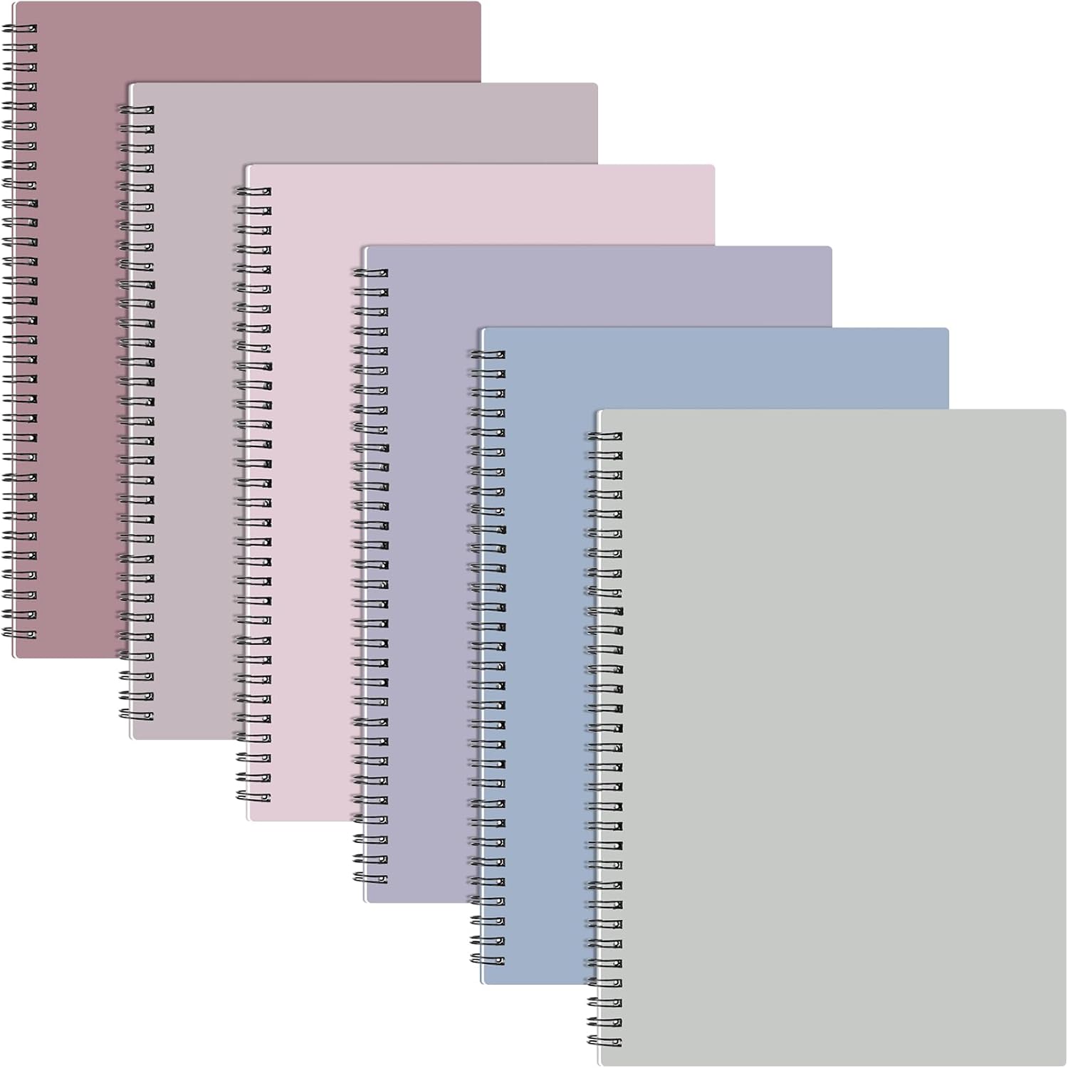 Amazon.com : Fuutreo 6 Pack B5 Spiral Notebooks 10.5 x 7.45 Inch ...