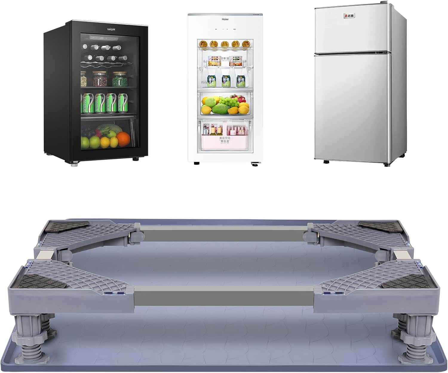 Amazon.com: Mini Fridge Stand with Silicone Mat, Universal Stand Base ...