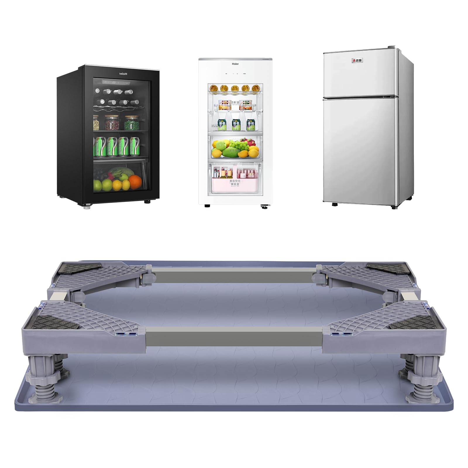 Amazon.com: Mini Fridge Stand with Silicone Mat, Universal Stand Base ...