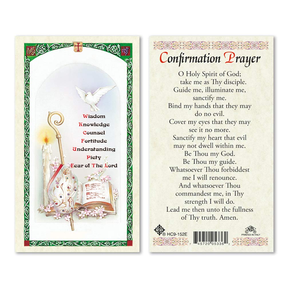 Amazon.com : Confirmation Prayer Laminated Prayer Cards - Pack of 25 ...