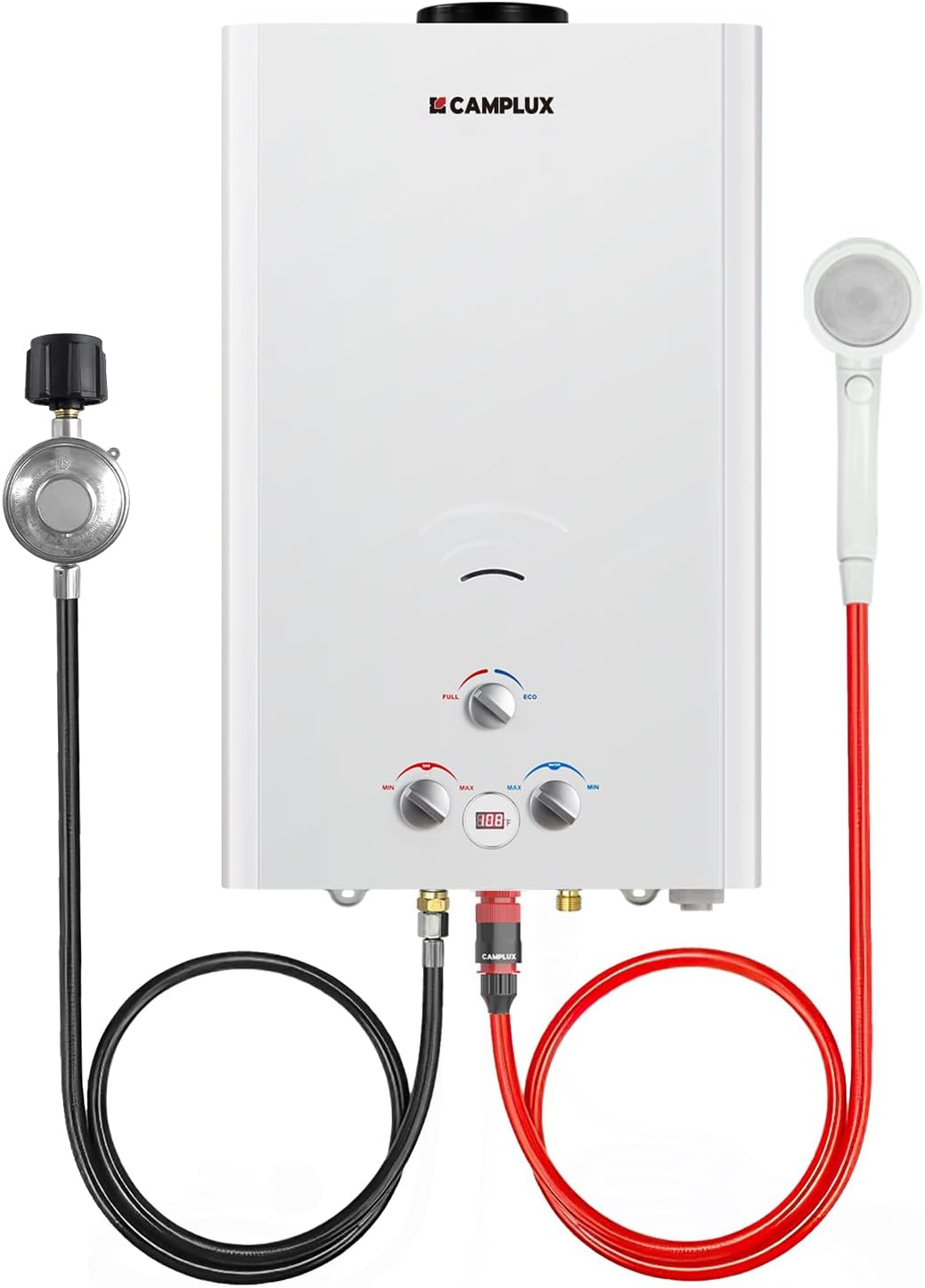 CAMPLUX Outdoor Tankless Water Heater Propane, 4.22 GPM Propane ...