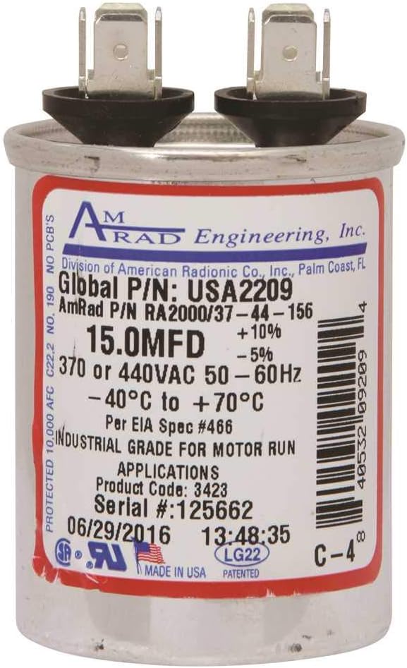 Amazon.com: AMRAD ENGINEERING USA2227 Round USA-Made Motor Run ...