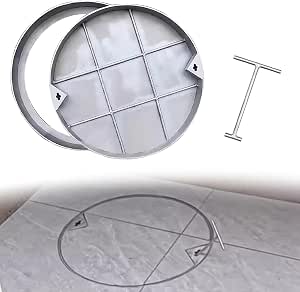 Invisible Manhole Cover & Frame - Heavy Duty 40" Metal Sewage Basin Lid ...