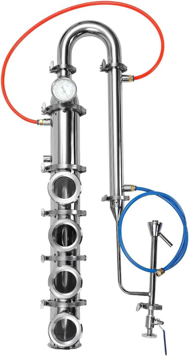 Amazon.com: GUANMENG 4 inch Stainless Moonshine Alcohol Distiller Flute ...