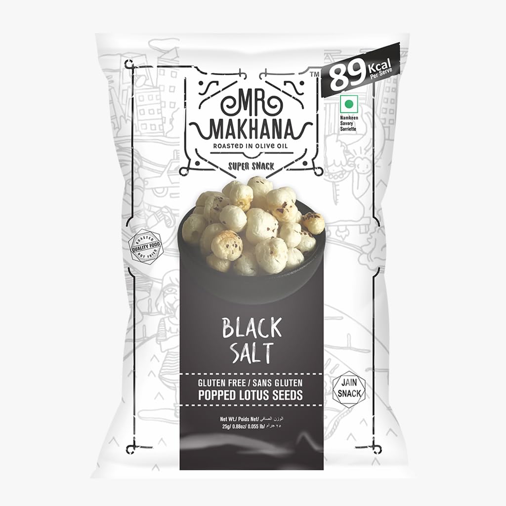 MR MAKHANA BALCK SALT 25GM : Amazon.in: Grocery & Gourmet Foods