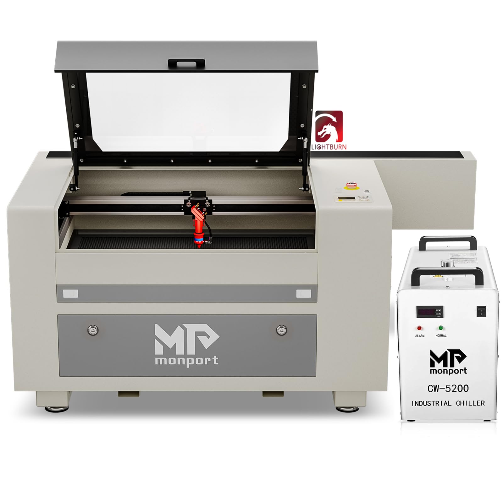 Amazon.com: Monport 80W CO2 Laser Engraver＆Water Chiller with Lightburn ...