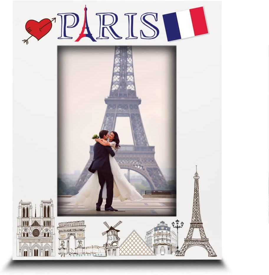 Amazon.com - QTMY Metal Eiffel Tower Bike Love Picture Frames Office ...