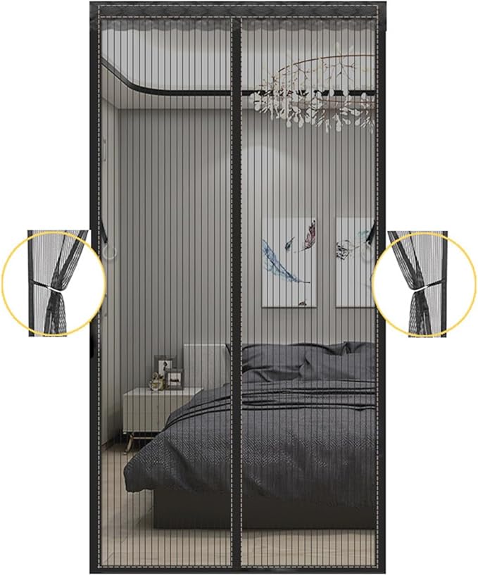 Heavy Duty Magnetic Mesh Screen Door for Patio, Fits 32x82in Doors ...