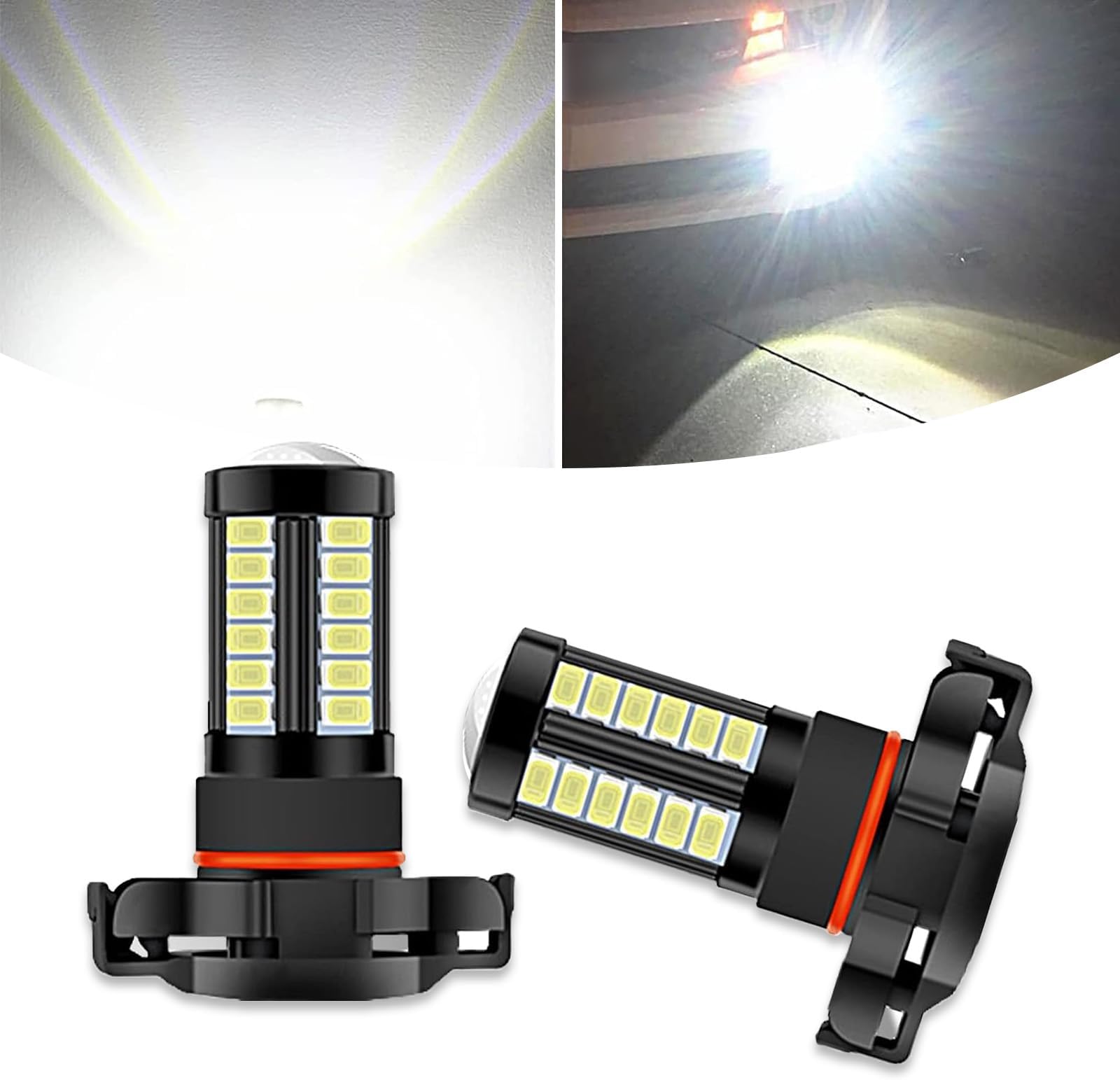 Amazon.com: cerfioo 2 PCS H16/5202/5201 Automotive LED Fog Light Bulbs ...