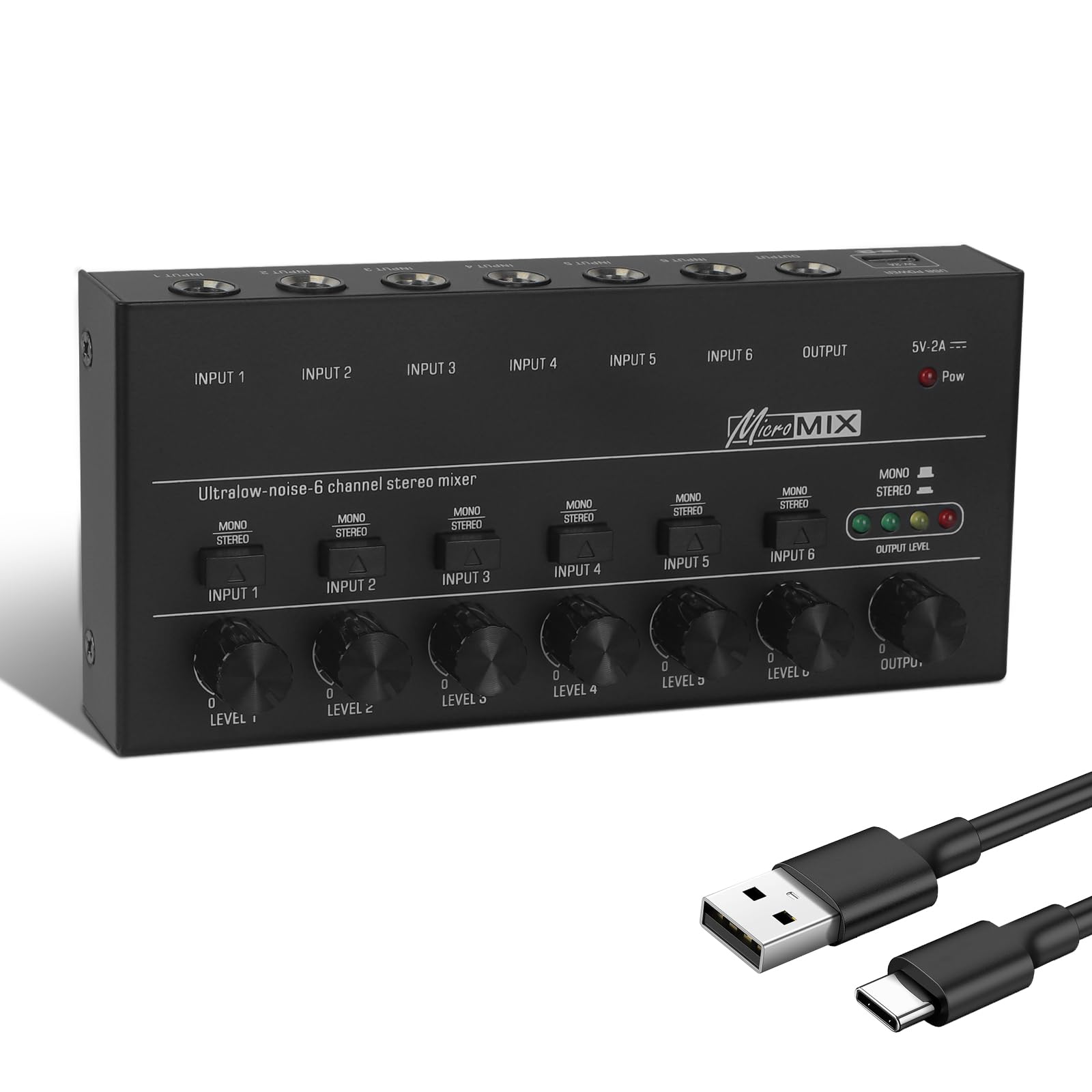 Amazon.com: Horse Audio Mixer Line Mixer, 6-Channel Stereo Line Mixer ...