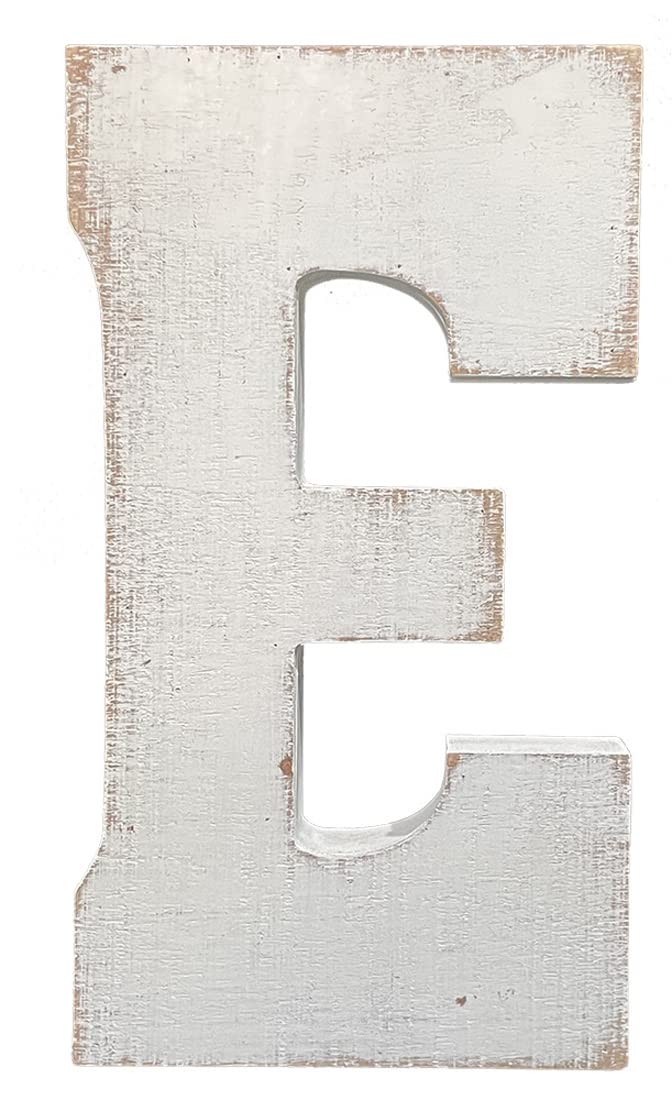 Snapklik.com : ABELOTS Large Wood Letter Distressed White Wash Alphabet ...